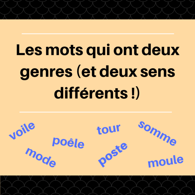 Les mots qui ont deux genres (et deux sens différents !) – Regard sur ...
